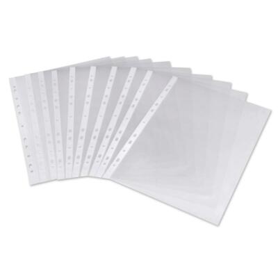A4 Clear Plastic Punched Pockets Folders Paper Wallets Sleeves Files ...