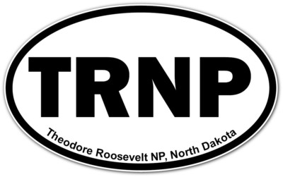 Theodore Roosevelt NP North Dakota Oval Car Bumper Window Sticker Decal ...