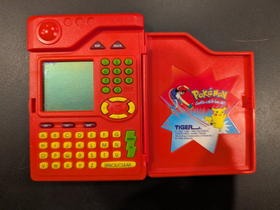 USED Pokemon Pokedex Handheld Toy Vintage 1998 Tiger Electronics ...