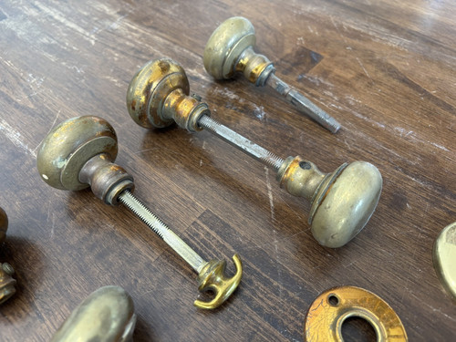 Lot Assorted Antique Vintage Brass Doorknobs Knobs Locks | eBay