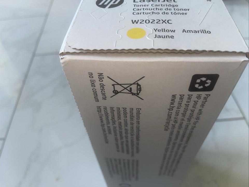 SEALED - W2022XC - HP 414X Yellow Toner Cartridge OEM LaserJet Pro M454 ...