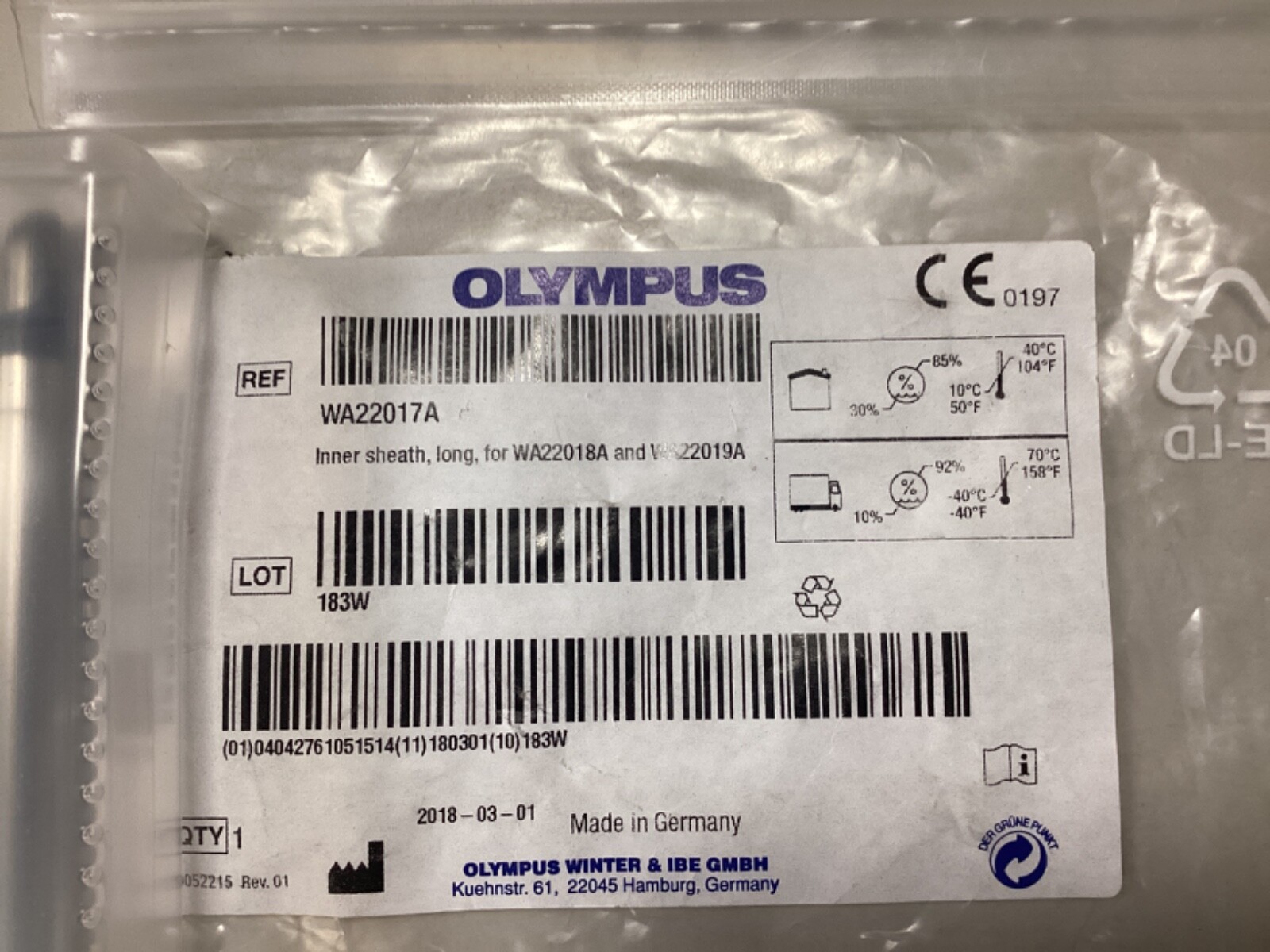 Olympus WA22017A Inner Sheath 24 Fr with Obturator for sale online | eBay
