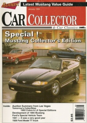 CAR COLLECTOR & CAR CLASSICS 1994 JAN - MUSTANG COLLECTOR EDITION | eBay