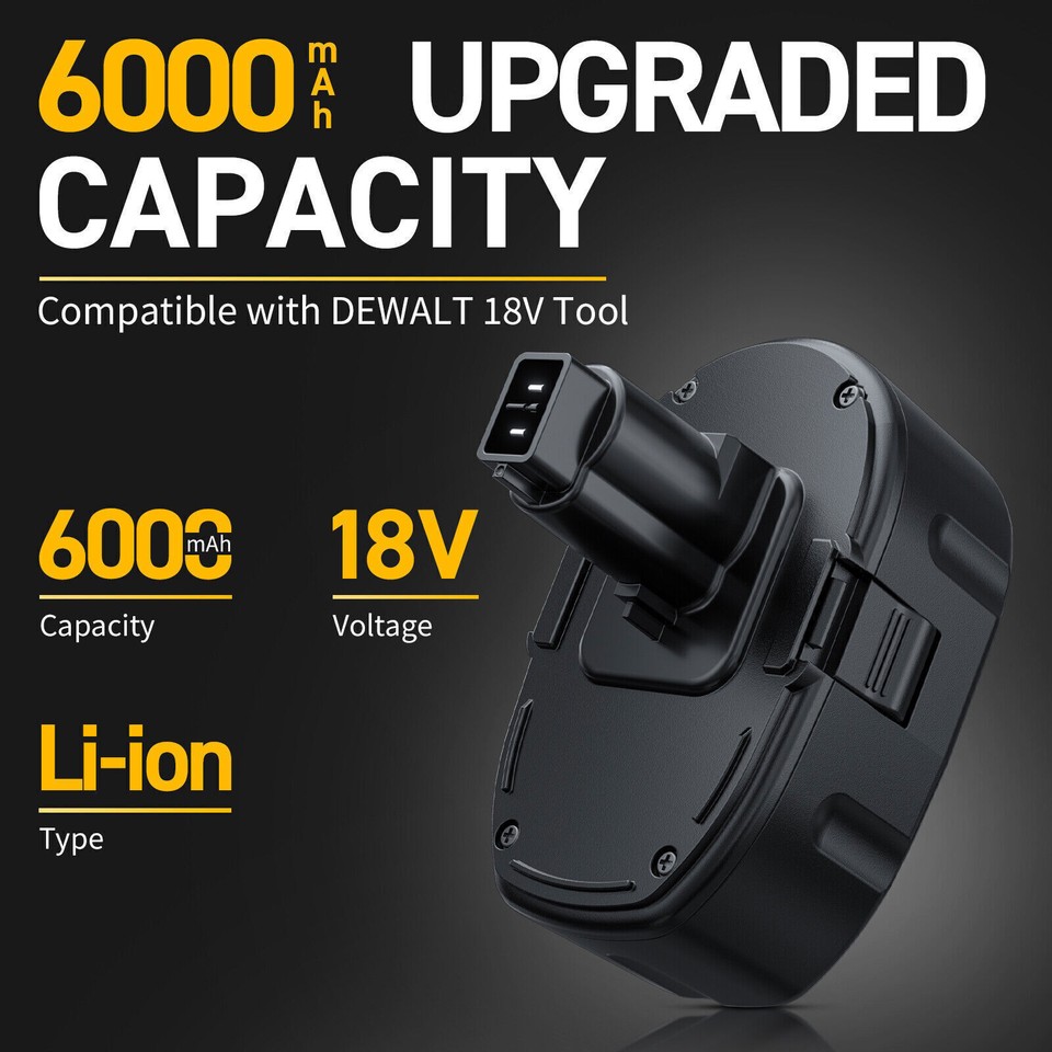 6.0Ah For DeWalt 18V 18 Volt XRP Battery DC9096-2 DC9098 DC9099 DW9095 ...