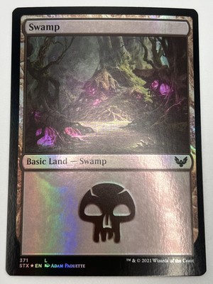 Swamp Foil 371 NM/M Basic Land Strixhaven STX Magic the Gathering MTG ...