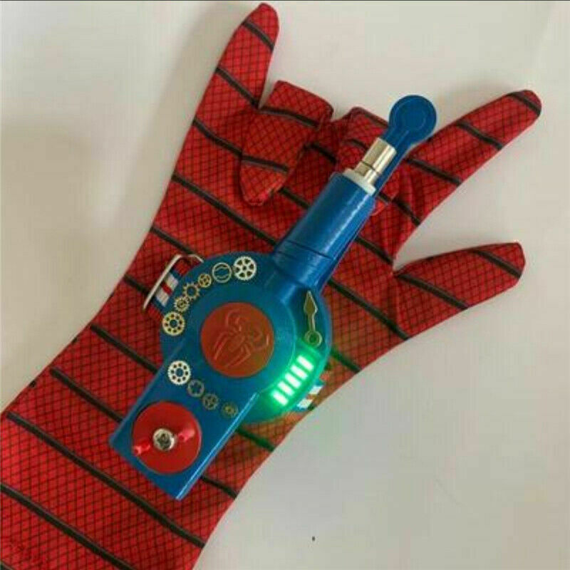 The Amazing Spiderman Upgraded Magnet Launch Silk LED Web Shooter ...