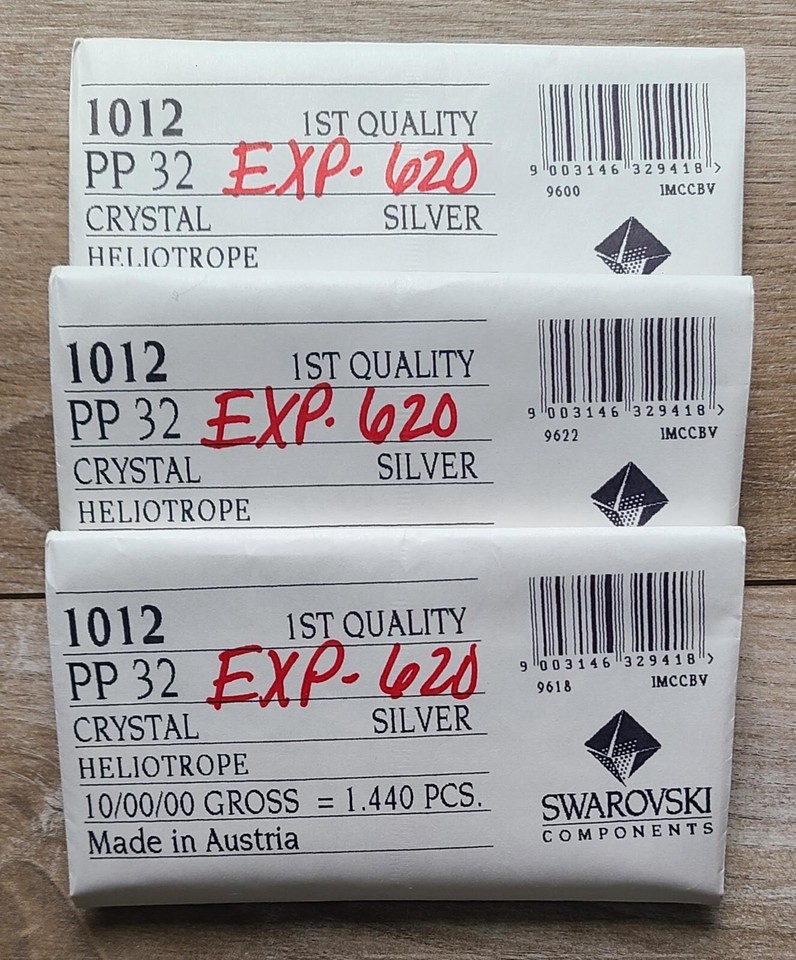 30gross/4320pcs, SWAROVSKI 1012 pp32 CRYSTAL HELIOTROPE round, point ...