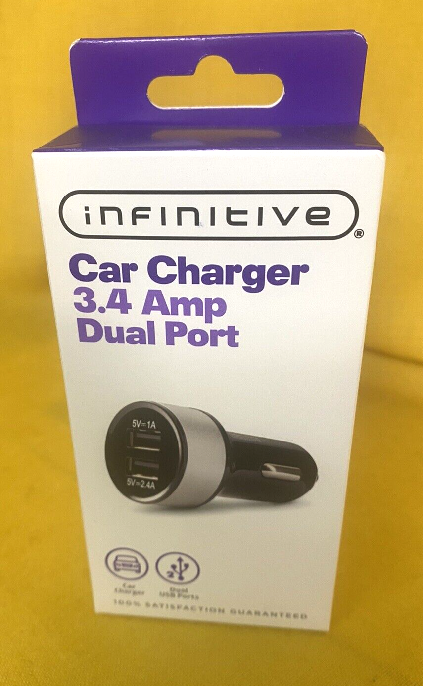 Dual Port USB Car Charger 3.4 Amp Infinitive Brand | eBay