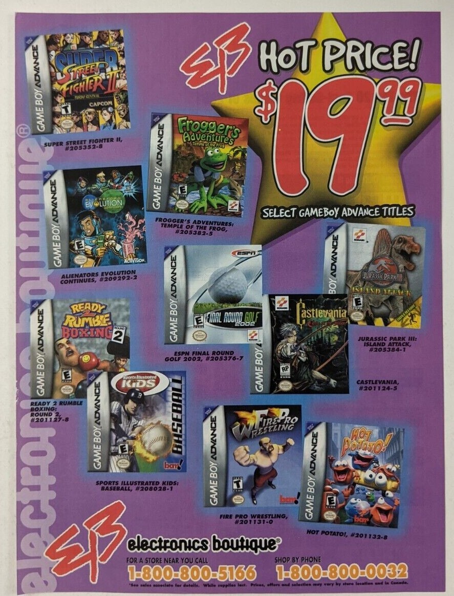 EB Games GBA Print Ad Game Poster Art PROMO Original Castlevania ...