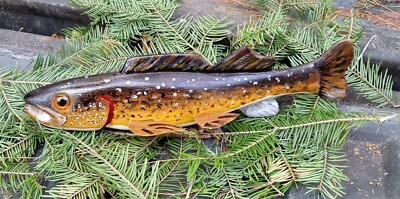 Ojibwe Fish Decoy- TRADITIONAL MUSKY SPEARING DECOY | eBay