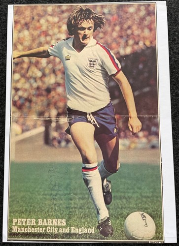 PETER BARNES MANCHESTER CITY 1974-1979 ENGLAND INT ORIGINAL AUTOGRAPHED ...