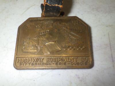 Antique Pocket Watch Strap Fob Highway Equipment Pittsburgh Erie Dubois ...