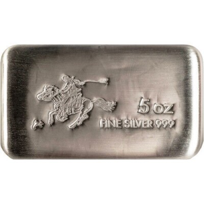 5 oz SilverTowne Pony Silver Bar BU (New) | eBay