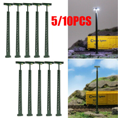 5/10 PCS Scale 1:87 Model Lights HO Gauge LED Railway Train Lamp Post ...