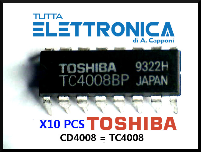 X10 PCS TC4008 BP CD4008 BE CMOS 4 Bit Binary Full Adder with Carry Out ...