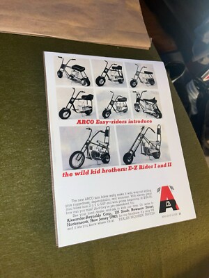 Vintage Mini Bike ARCO Mini Bikes. E-Z Rider I And II. Advertisment. | eBay