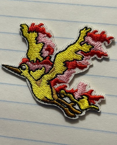 Moltres Legendary fire Bird Pokemon Embroidered Iron On Patch Anime ...