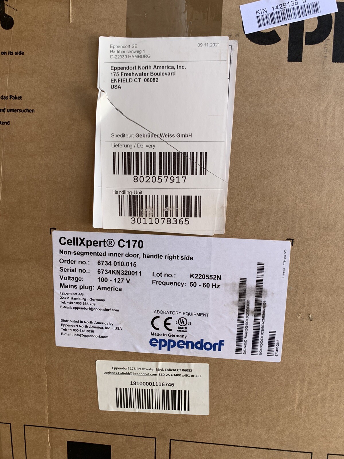 Eppendorf cellxpret C170 non segmented cell culture incubator And ...