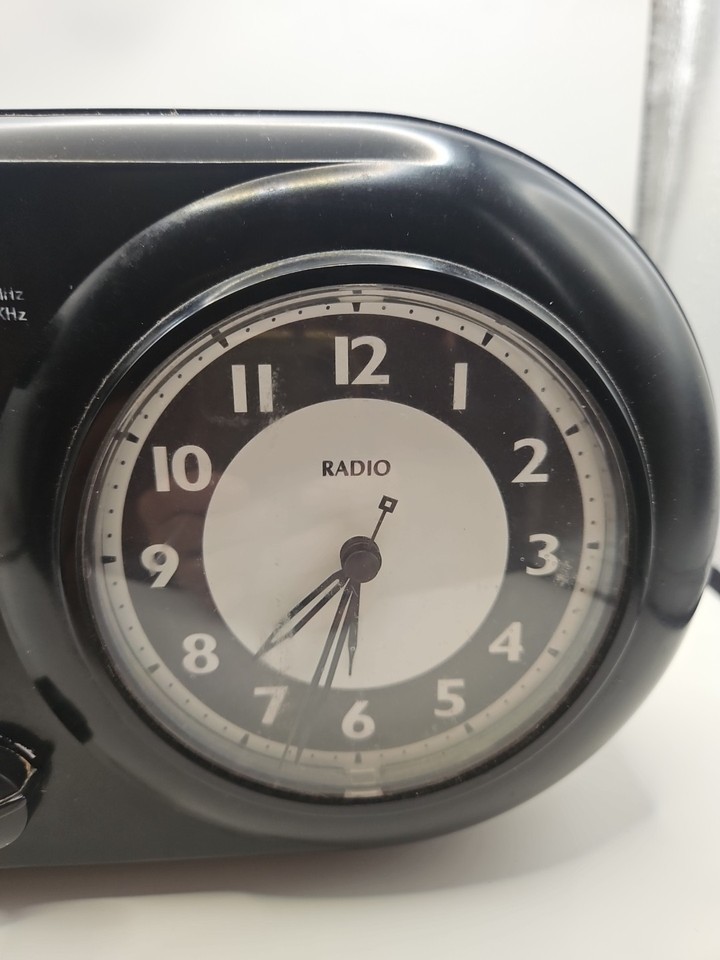 Vtg General Time Corp 1939 design Big Ben AM/FM Radio Alarm Clock 80192 ...