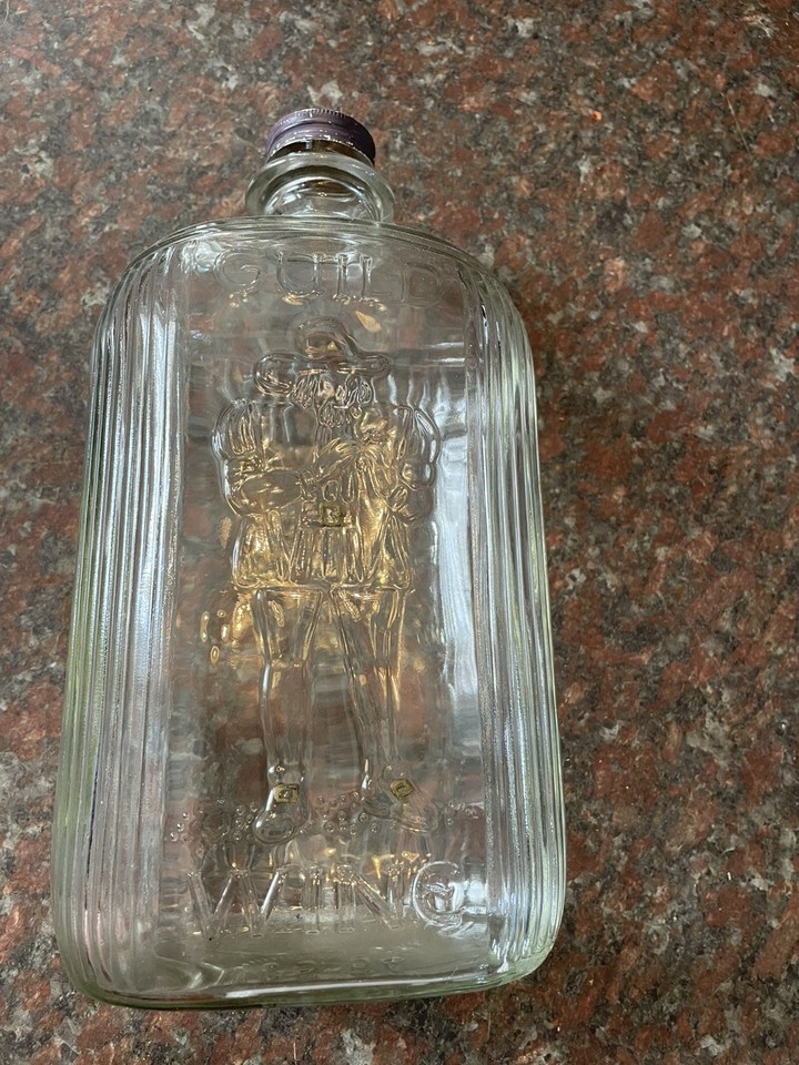 Vintage "Guild Wine" Refrigerator Bottle Half Gallon Clear Glass Coin ...