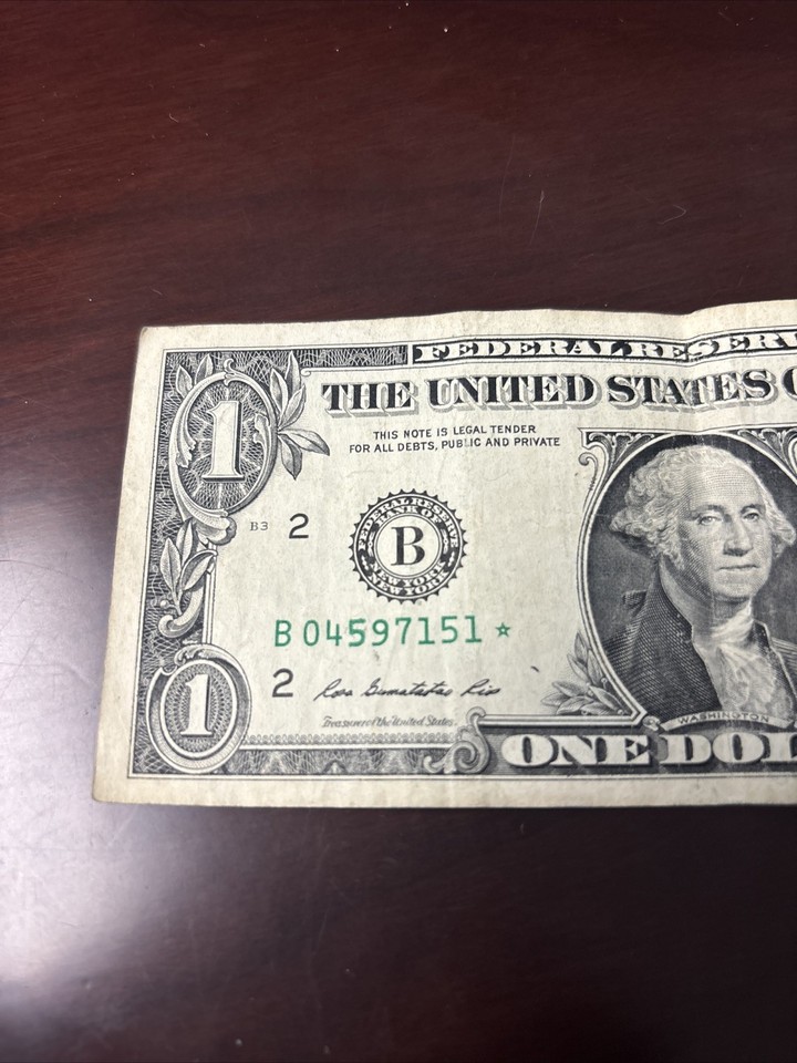 2013 $1 Bill B Series Star Note | eBay