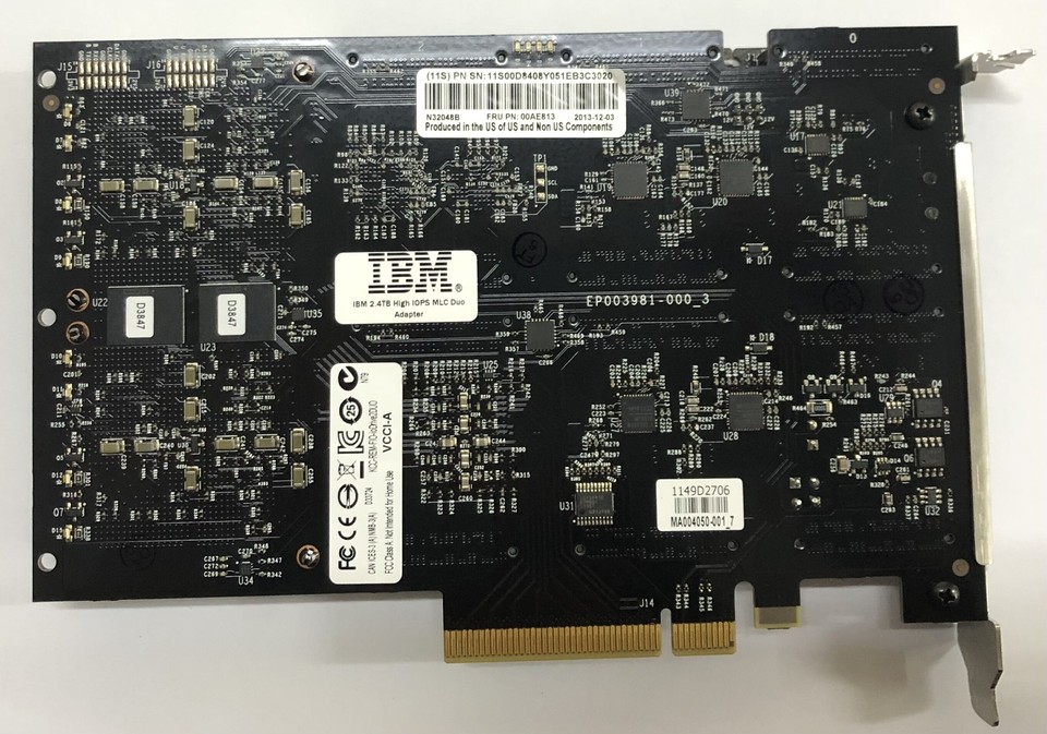 IBM 00AE813 iODRIVEIIDUO X3750 M4 2.4TB HIGH IOPS MLC DUO ACCELERATOR ...