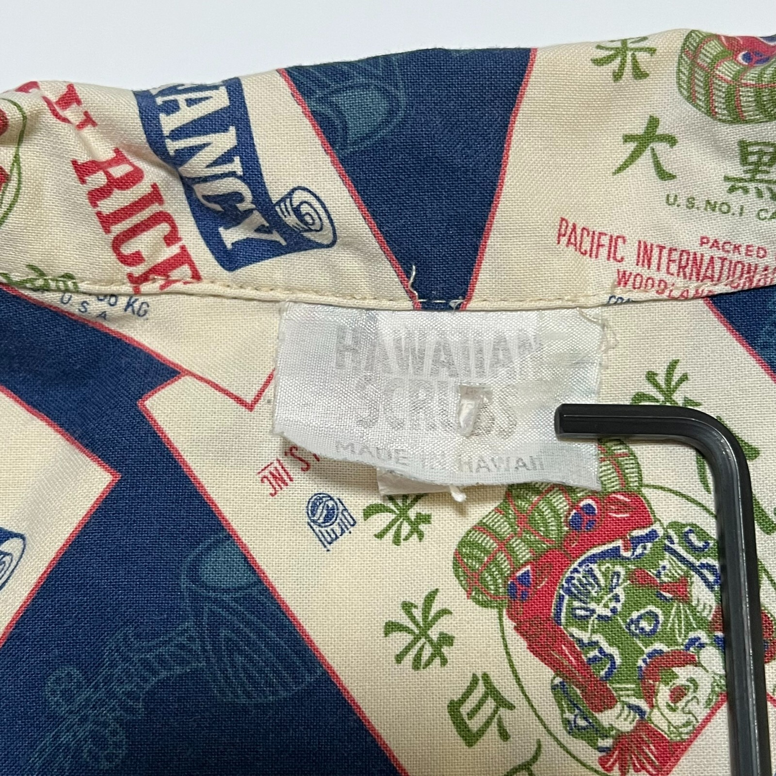 RARE Rice Bag XXL Hawaiian Aloha Shirt MADE IN HAWAII… - Gem