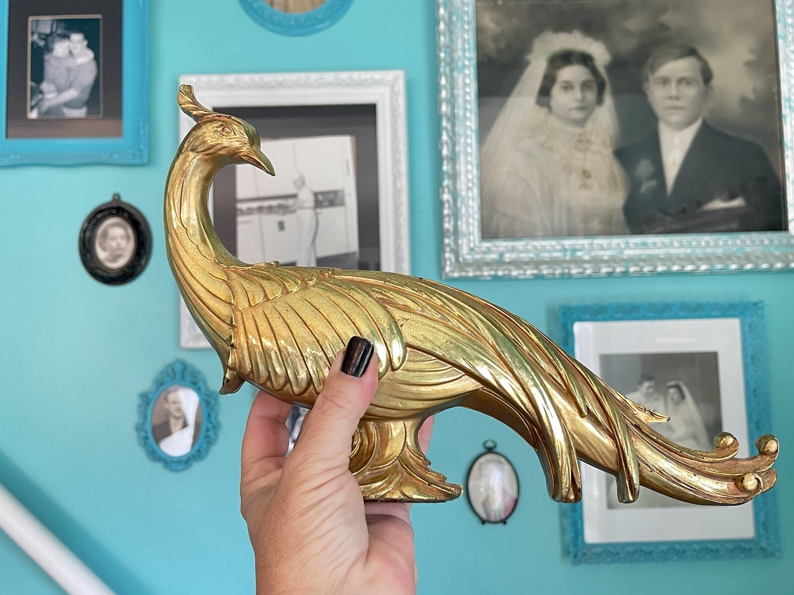 VINTAGE MID CENTURY MODERN PAIR SYROCO BIRDS PEACOCKS SCULPTURES ...