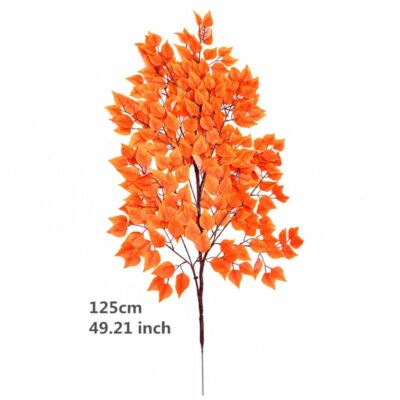 125cm Large Artificial Gingko Maple Tree Plastic Plant Branch Home ...