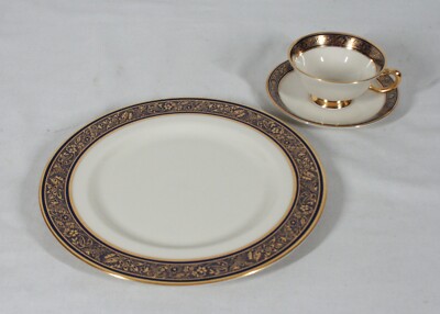 RARE! VINTAGE DISCONTINUED LENOX CHINA BARCLAY PATTERN 3 PIECE PLACE ...