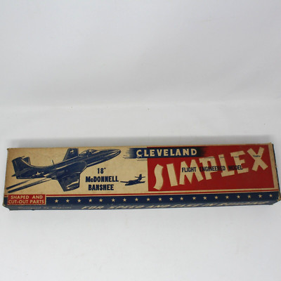 Cleveland Simplex McDonnell Banshee Balsa Model Airplane Kit Jetex in ...