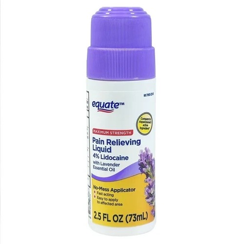 Equate Pain Relief Liquid Roll-on Maximum Strength with Lavender and 4% ...