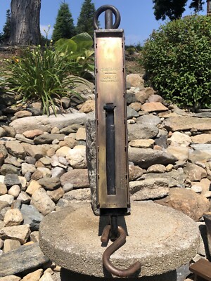 Rare 500lb. Antique Chatillon New York Iron Brass Hanging Weight Spring ...