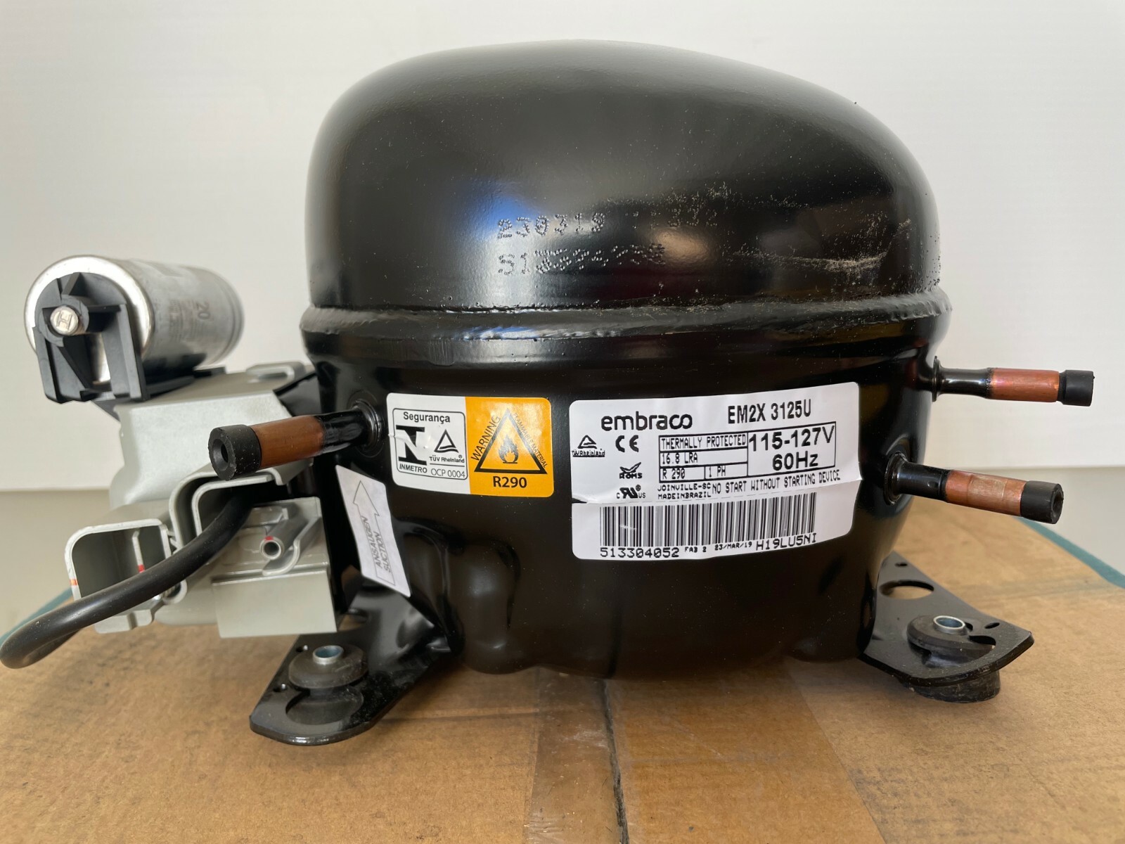 EMBRACO Compressor EM2X3125U 1/4 HP | eBay