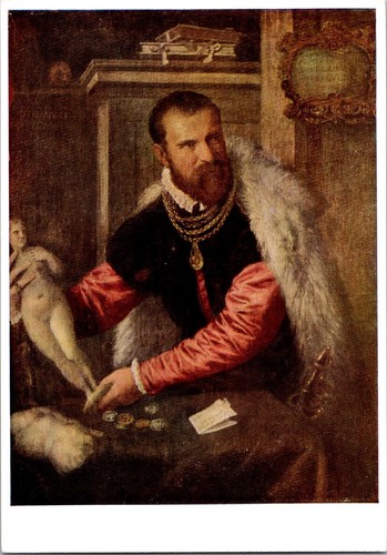 Vintage Postcard Portrait of Jacopo Strada By Titian Kunsthistorisches ...