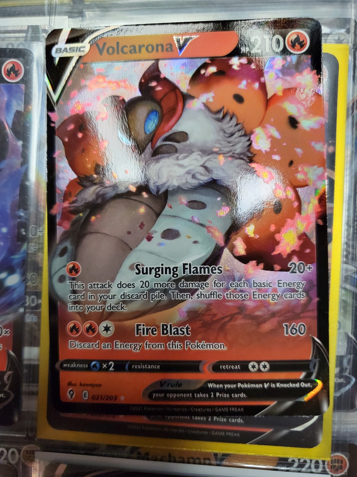 Pokémon TCG Volcarona V Evolving Skies 021/203 Holo Ultra Rare | eBay