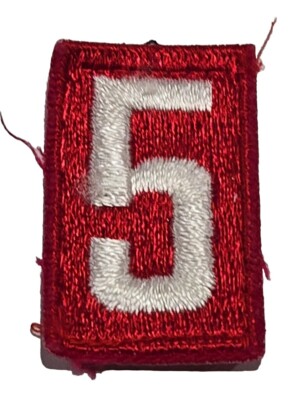 Vintage BSA Boy Scout of America Red White Troop Pack Number Patch # 5 ...