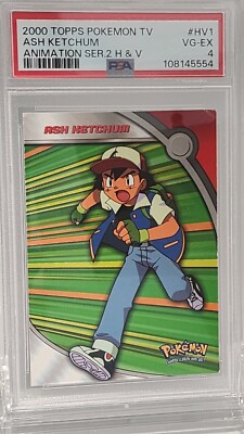 2000 TOPPS POKEMON TV ANIMATION SER 2 HEROES & VILLAINS #HV1 ASH ...