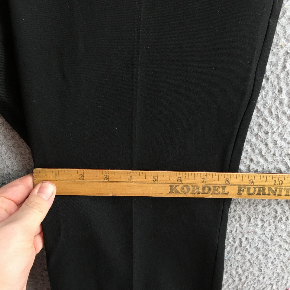 Talbots Barely Bootcut Dress Pants Womens 8P Black Mid Rise Flat Front ...