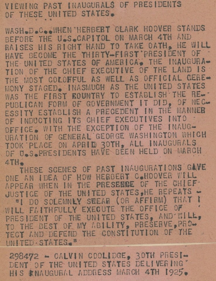 Calvin Coolidge, 30s President US Prononçant His Inaugural Address | eBay