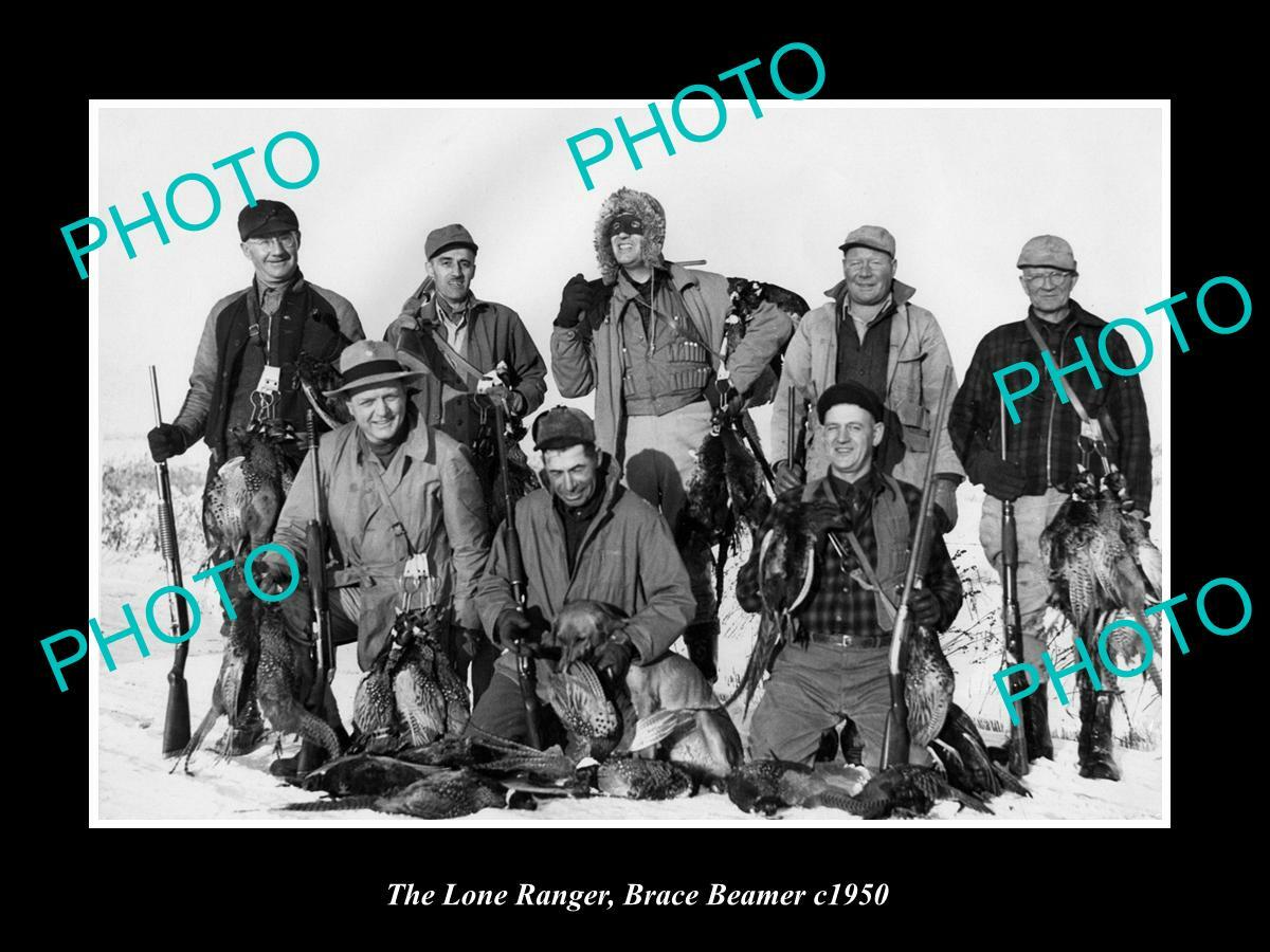 POSTCARD SIZE PHOTO OF BRACE BEEMER AS THE LONE RANGER WITH HUNTING ...