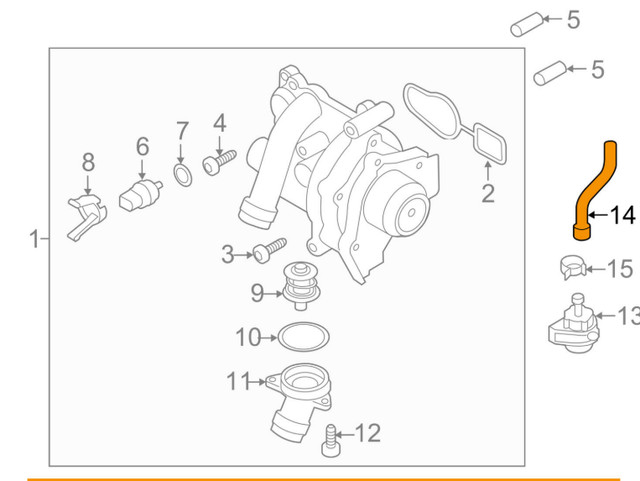 Audi A4 B8 Water Coolant Pipe Hose 06H121057E OEM for sale online | eBay