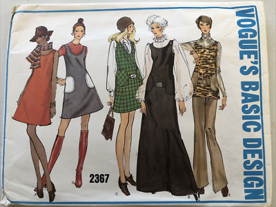 Vintage Vogue’s Basic Design Sewing Pattern 2367 Retro Boho Jumper Size ...
