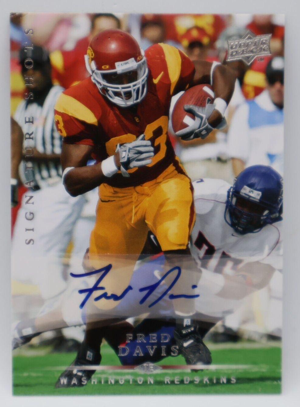 2008 Upper Dek Football Signature Shots Auto Washington #SS26 - FRED ...