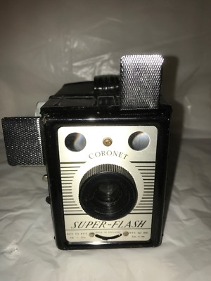 VINTAGE RETRO CORONET 'SUPER-FLASH' BOX CAMERA "MADE IN ENGLAND" (c ...