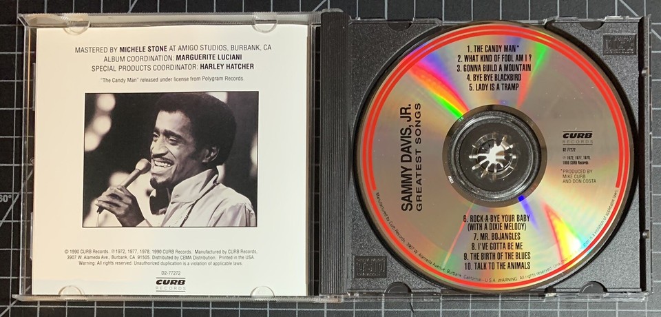 Sammy Davis, Jr CD Pop Greatest Songs 1990s Very Clean Disc ...