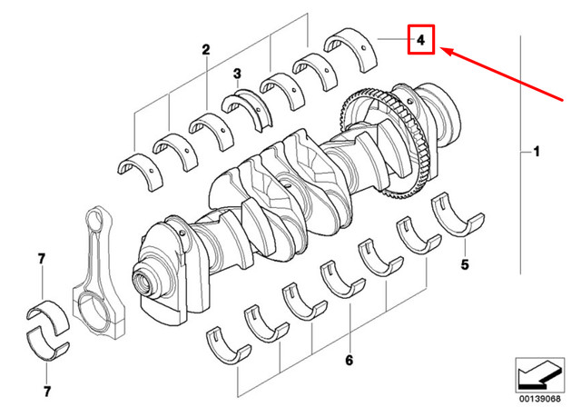 Genuine BMW OEM 11217627030 Bearing Shell Green for sale online | eBay