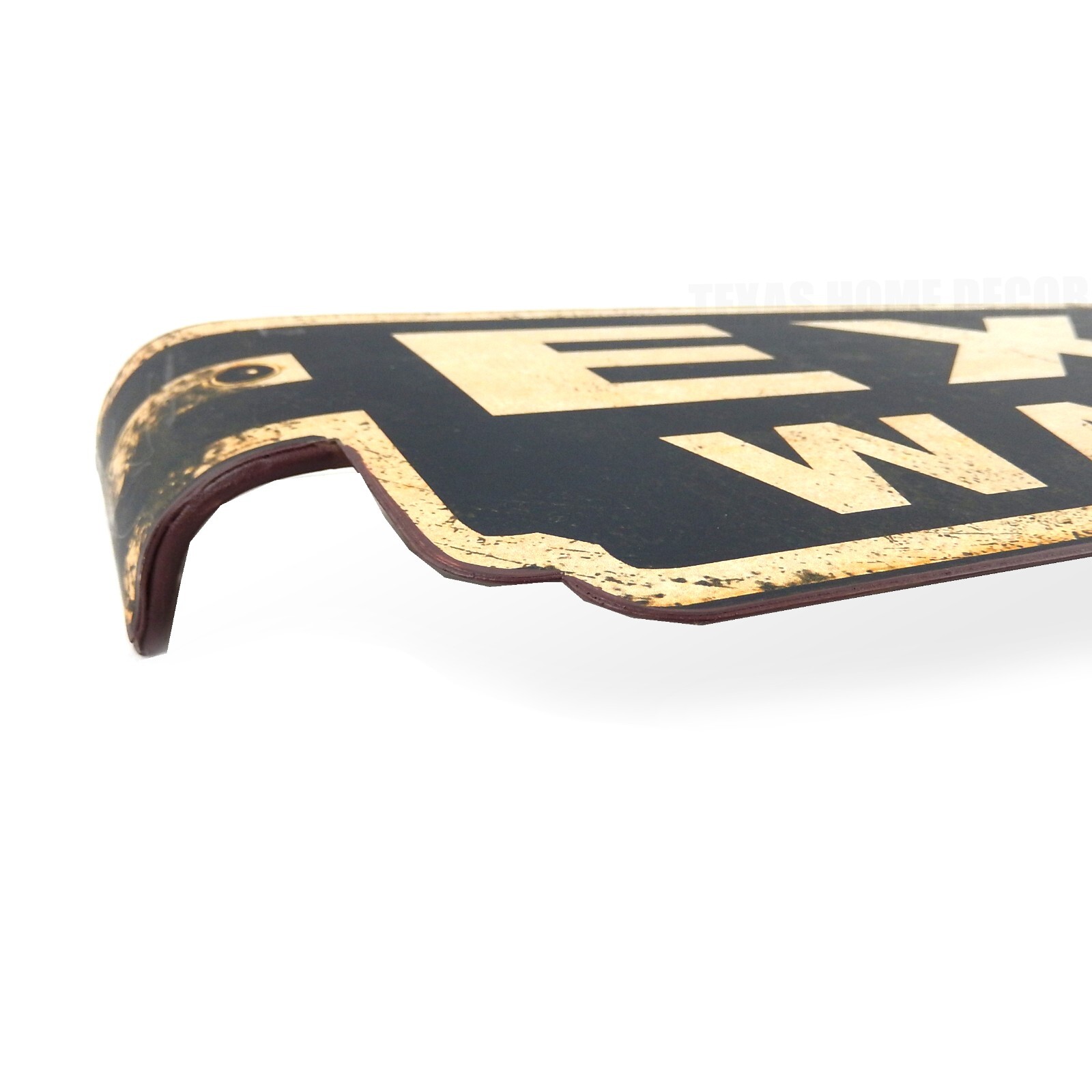 Exit Way Out Curved Metal Wall Decor Sign Vintage Style Movie Theatre ...