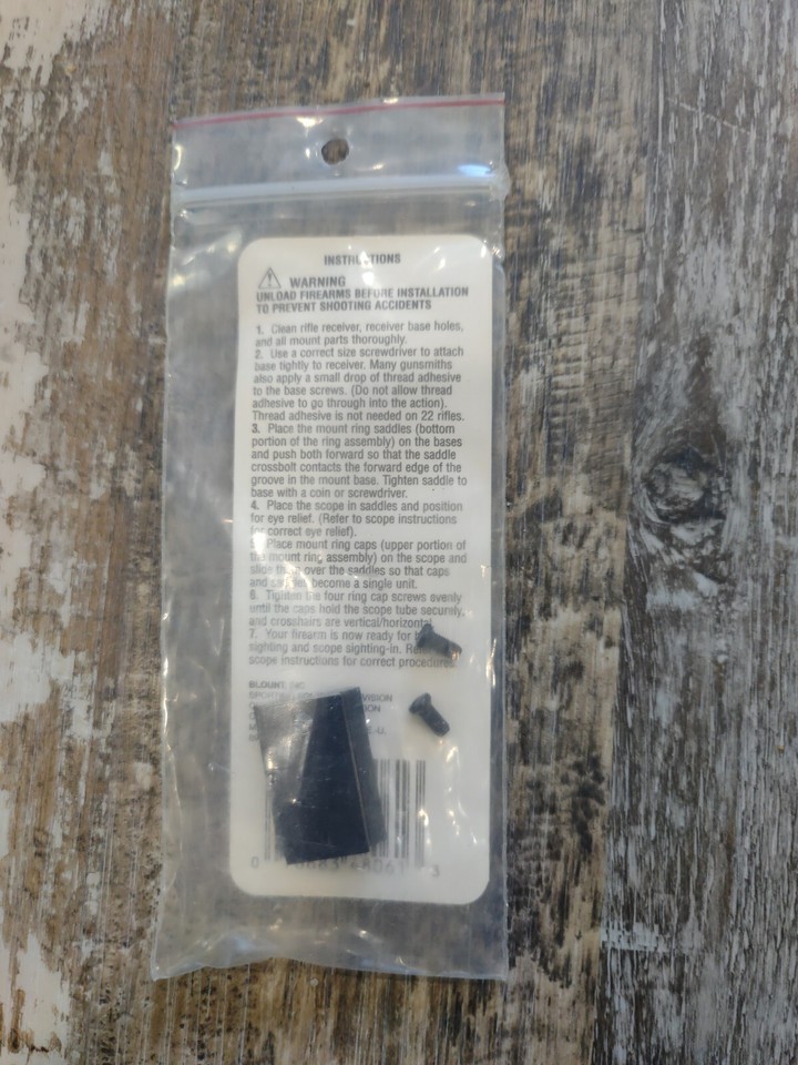 WEAVER 61 Top Mount Base Front Rear Rifle Scope Muzzle Loader Savage ...