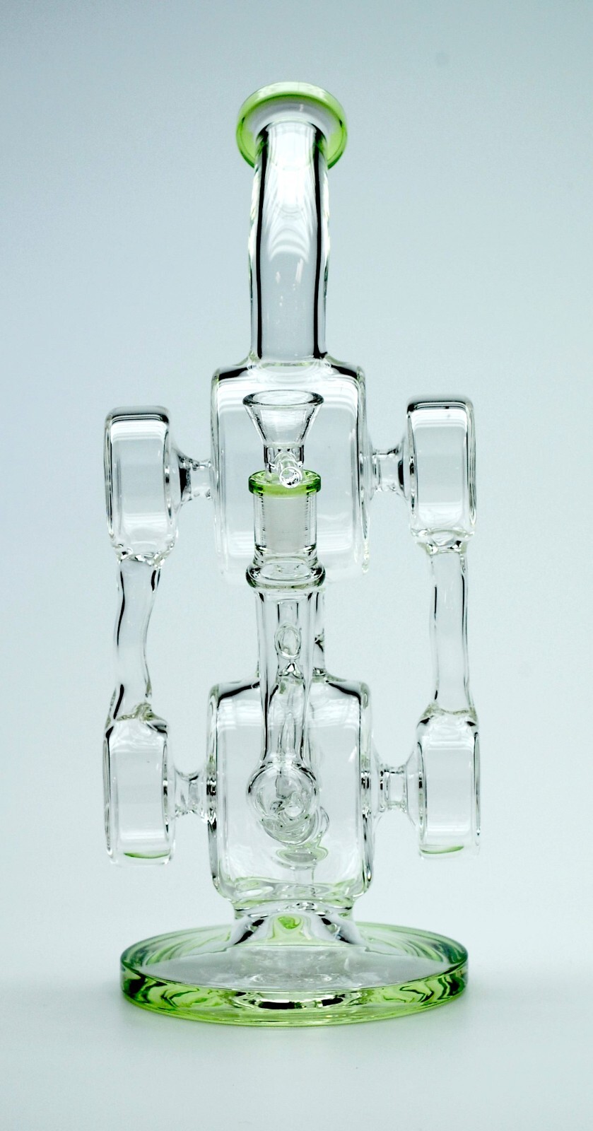 12" Neon Green Vortex Cyclone Recycler Smoking Water Pipe Hookah ...